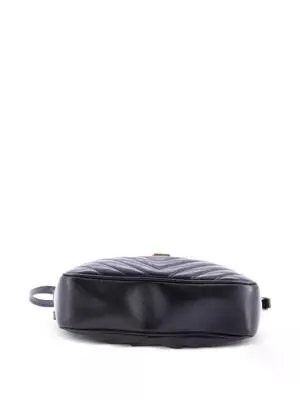 Saint Laurent Lou Camera Bag Matelassé Chevron Leather - Black