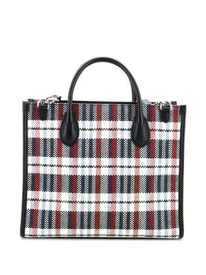 Gucci Embroidered Raffia Small Satchel Tote