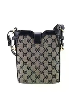 Gucci Gg Canvas With Leather Mini Bucket Bag