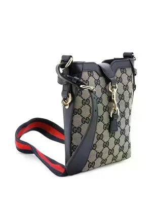Gucci Gg Canvas With Leather Mini Bucket Bag