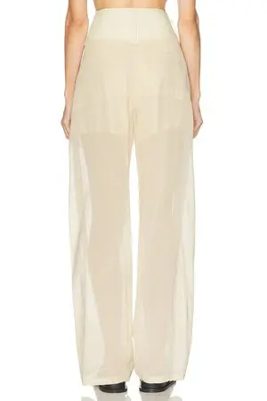 Sportmax Ferito Straight Leg Pant - Ecru