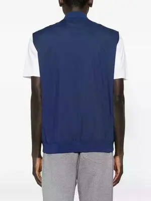 Brunello Cucinelli Logo-embroidered Gilet - Blue