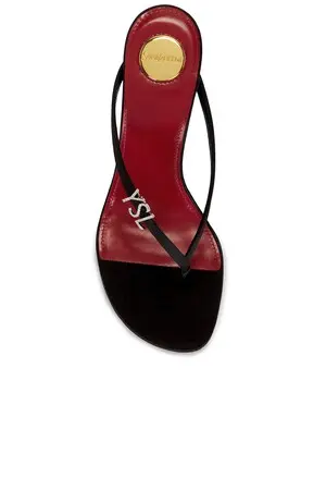 Saint Laurent Jerry Entredoigt Mule Sandal - Nero