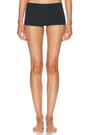 SKIMS Everyday Cotton Boyshort In Grey - Onyx