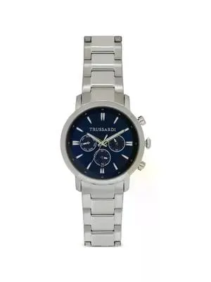 TRUSSARDI 47mm Round-case Watch - Blue