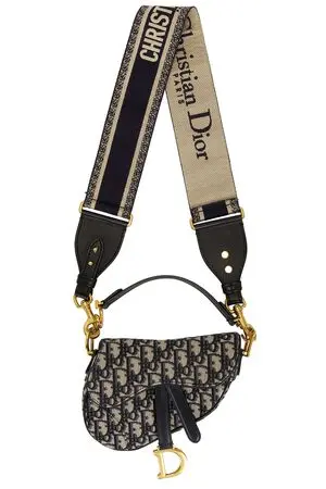 Dior Trotter Oblique Saddle Bag - Blue