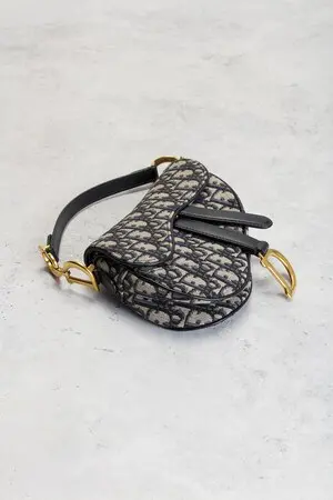 Dior Trotter Oblique Saddle Bag - Blue