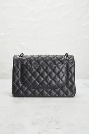 Chanel Caviar Jumbo Classic Double Flap Bag - Black