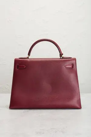 Hermès Courchevel Kelly 28 Handbag - Bordeaux