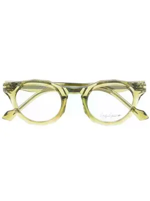 Yohji Yamamoto Round-frame Optical Glasses - Green