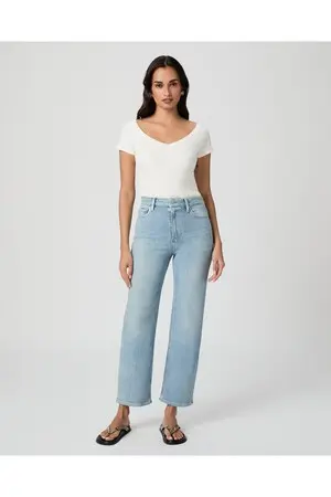 Paige Stevie Ankle Straight Jean - Denim