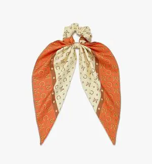 Mcm Organic Silk Scarf Scrunchie - Orangeade