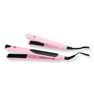 PURSONIC Professional Salon Quality Flat Iron Hair Straightener With A Free Travel Straightener - Pink