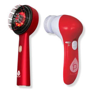 PURSONIC Red Light Led Scalp & Hair Therapy Brush & Advanced Facial Cleansing - One-color