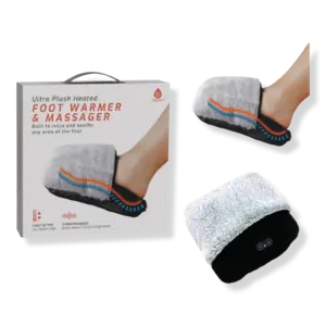 PURSONIC Ultra Plush Heated Foot Warmer & Massager - One-color