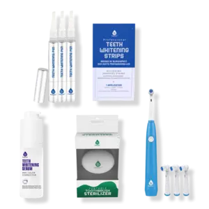 PURSONIC Rotary Electric Toothbrush, Uv Sterilizer, V34 Serum, Whitening Strips, & Pens - One-color