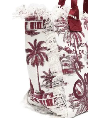 MC2 SAINT BARTH Printed Vanity Bag With Top Handles - Red