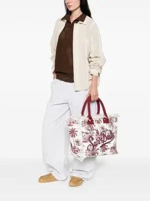 MC2 SAINT BARTH Printed Vanity Bag With Top Handles - Red
