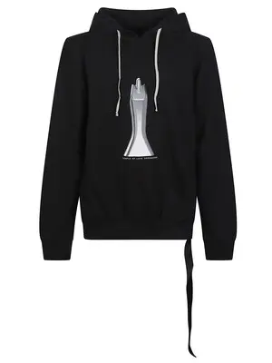 Rick Owens Hooded Sweatshirt - Black