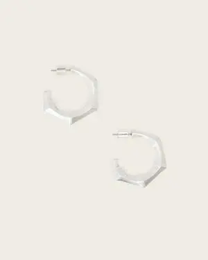ALLSAINTS Clara Small Hoop Earrings - Silver