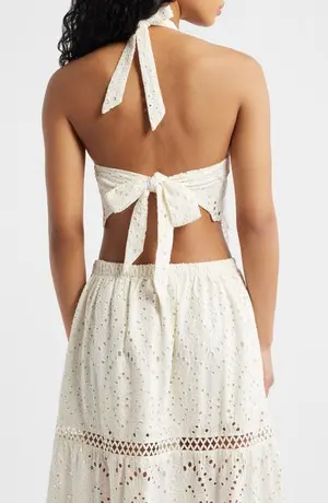 KITTENISH Cotton Eyelet Top