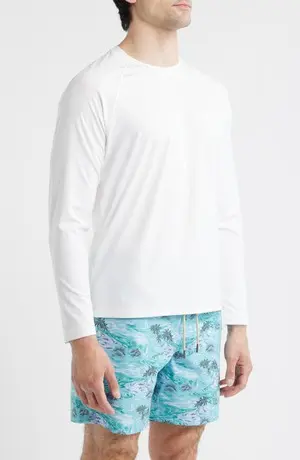 FAIR HARBOR Anchor Long Sleeve Rashguard - White