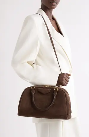 Givenchy Medium Antigona Soft Suede East/west Satchel - Ebony Brown