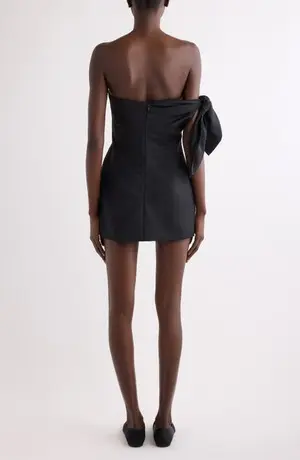 Givenchy Bow Bustier Wool & Mohair Minidress