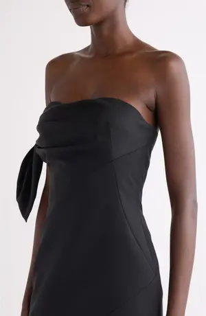 Givenchy Bow Bustier Wool & Mohair Minidress