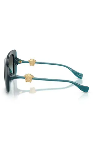 Versace 57mm Square Sunglasses - Blue/green Gradient