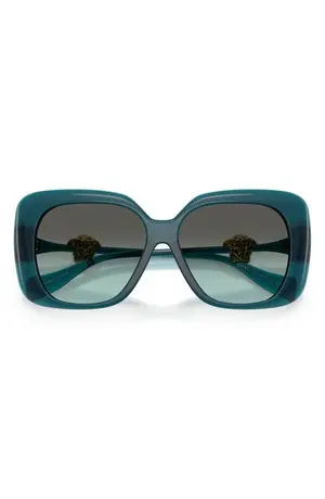 Versace 57mm Square Sunglasses - Blue/green Gradient