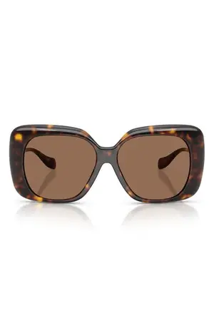 Versace 57mm Square Sunglasses - Havana/dark Brown