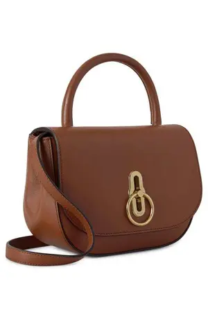 Mulberry Small Amberley Leather Top Handle Bag - Oak