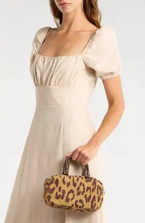Clare V. Petite Claudine Suede Crossbody Bag - Lark/brown