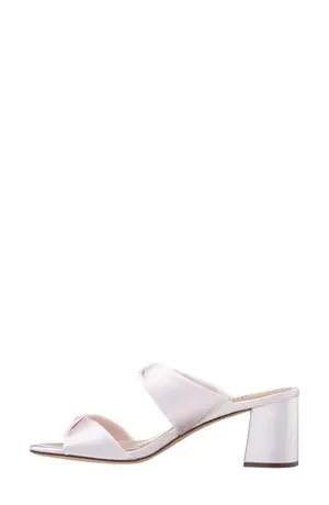 Nina Bassie Block Heel Slide Sandal - Ivory