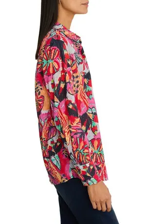 NIC+ZOE Kauai Crinkle Cotton Shirt