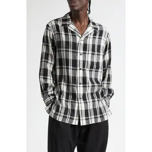 Yohji Yamamoto Khadi Plaid Button-up Shirt