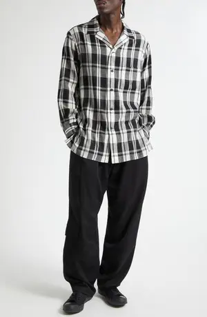 Yohji Yamamoto Khadi Plaid Button-up Shirt