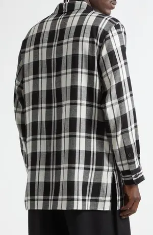 Yohji Yamamoto Khadi Plaid Button-up Shirt