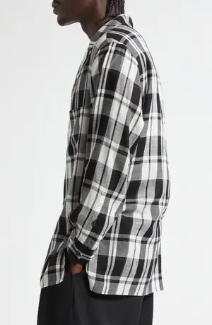 Yohji Yamamoto Khadi Plaid Button-up Shirt