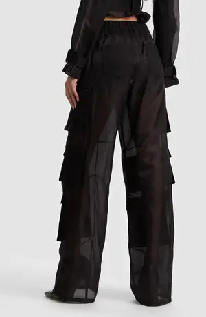 Alice + Olivia Olympia Mr. Baggy Sheer Cargo Pants