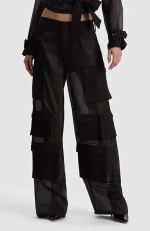Alice + Olivia Olympia Mr. Baggy Sheer Cargo Pants