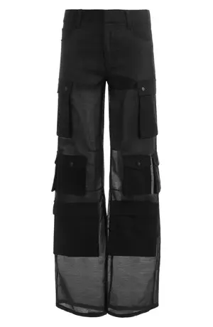 Alice + Olivia Olympia Mr. Baggy Sheer Cargo Pants