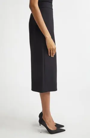 Dolce & Gabbana Virgin Wool Midi Pencil Skirt