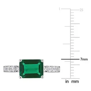 JULIANNA B. Lab- And White Sapphire Ring - Created Emerald