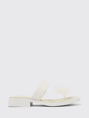 Camper Dana Leather And Silicone Thong Sandals - White
