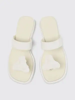 Camper Dana Leather And Silicone Thong Sandals - White