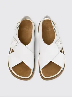 Camper Lluc Leather Sandal - White