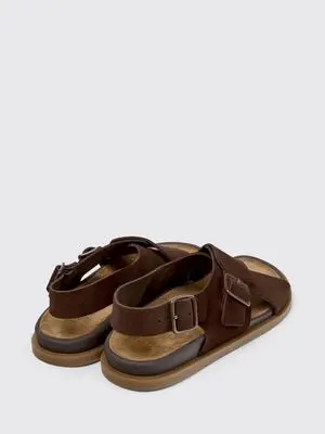 Camper Lluc Suede Slingback Sandals - Brown