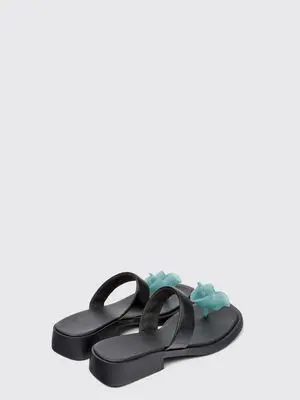 Camper Dana Leather And Silicone Sandals - Black